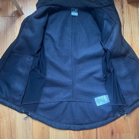 Nike | Jackets & Coats | Nike Sphere Pro Vest Black Wgold Nike Swoosh | Poshmark